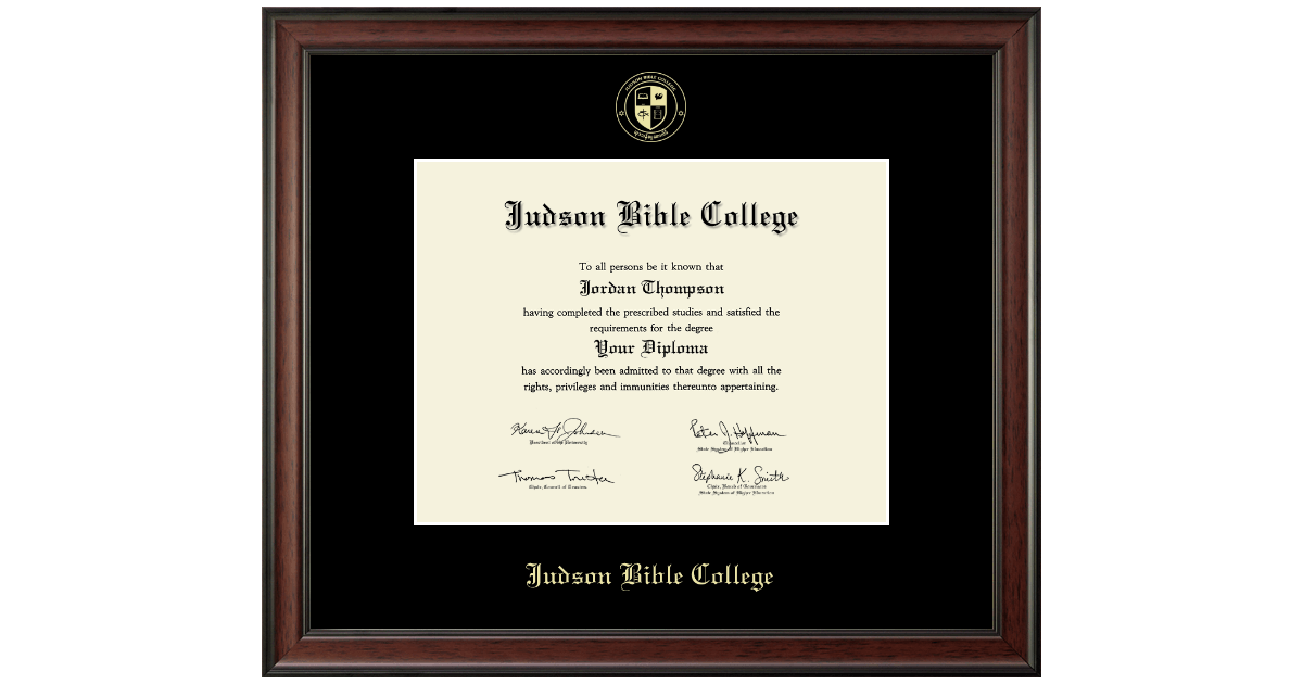 Gold Embossed Diploma Frame in Studio Judson Bible College - Item ...