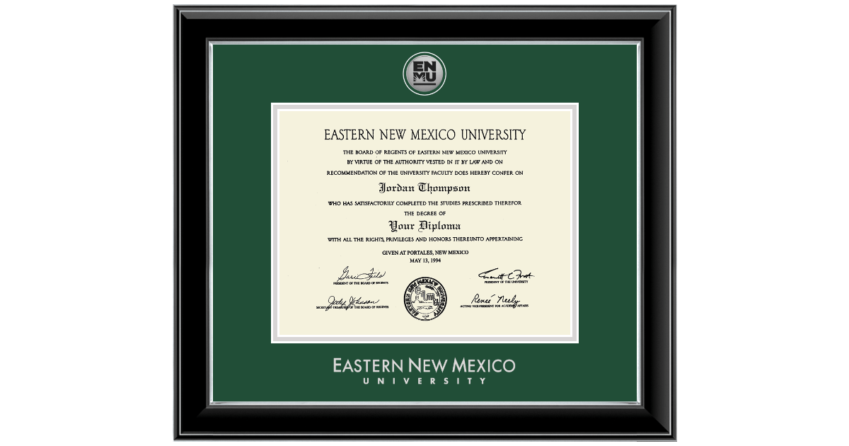 Silver Engraved Medallion Diploma Frame in Onyx Silver Eastern New ...