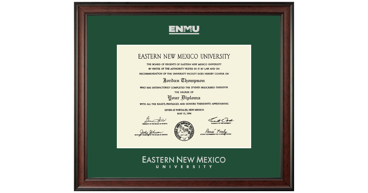 Silver Embossed Diploma Frame in Studio Eastern New Mexico University - Item #437244