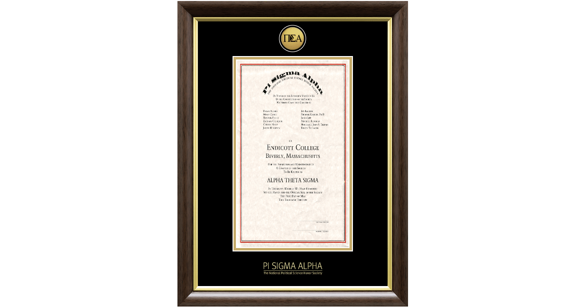 Gold Engraved Medallion Certificate Frame in Hampshire Pi Sigma Alpha ...