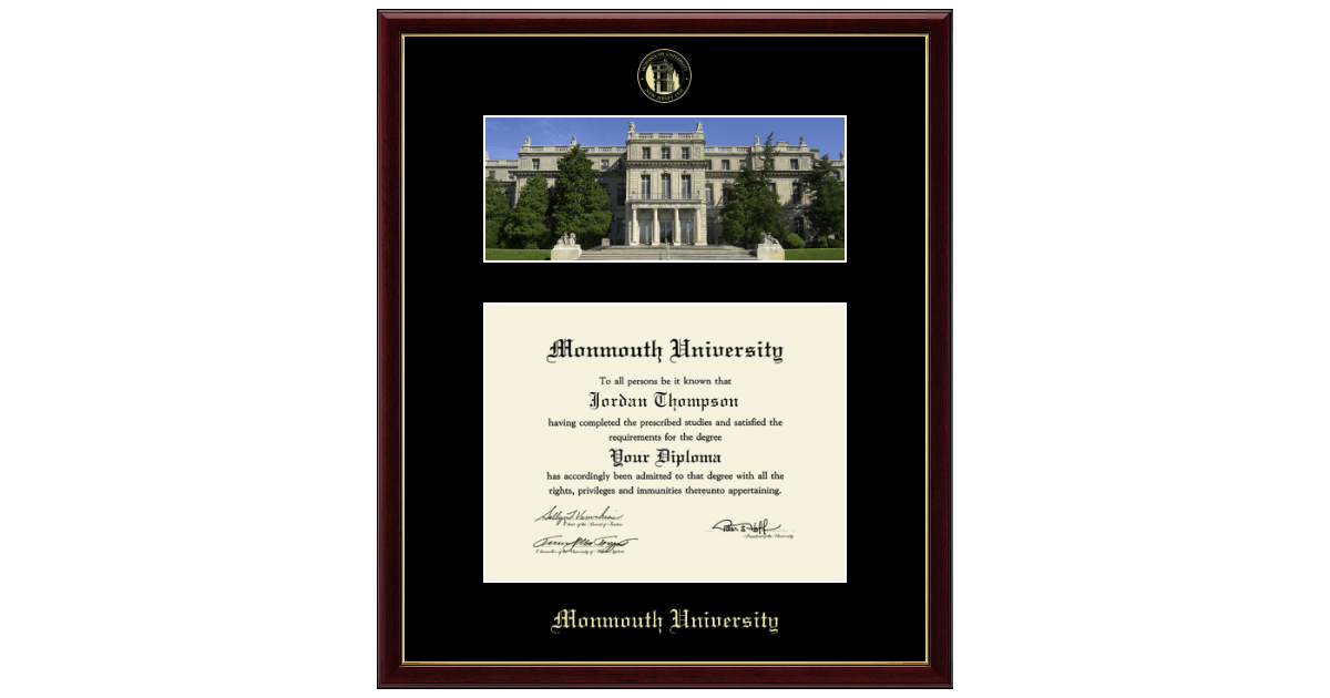 Campus Scene Diploma Frame in Galleria Monmouth University - Item ...