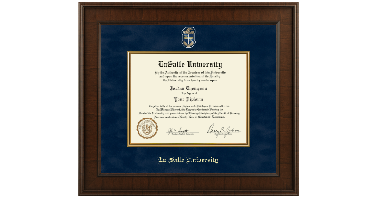 Presidential Masterpiece Diploma Frame in Madison La Salle University ...