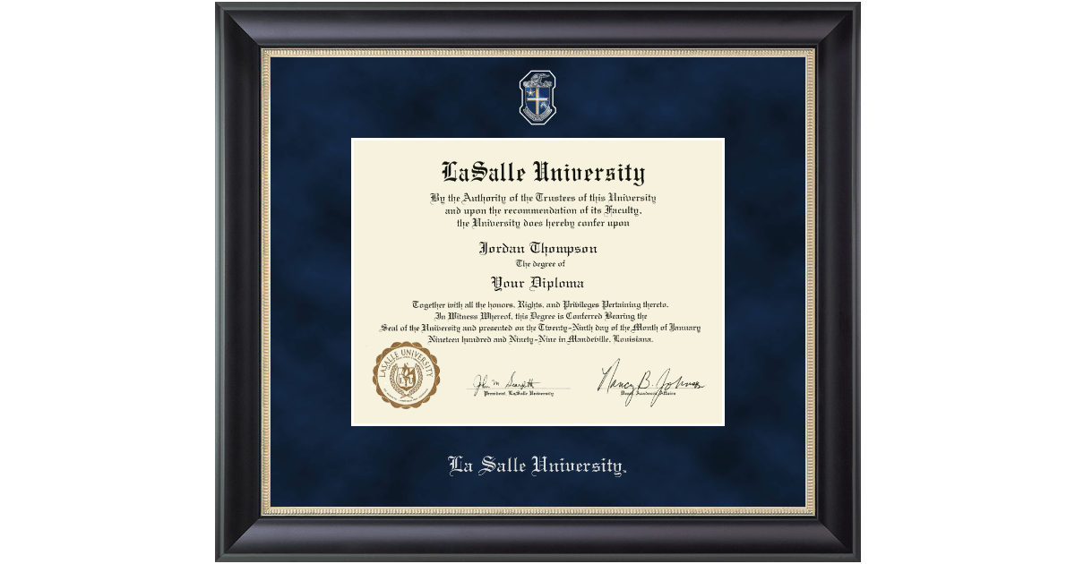 Regal Diploma Frame in Noir La Salle University - Item #439780