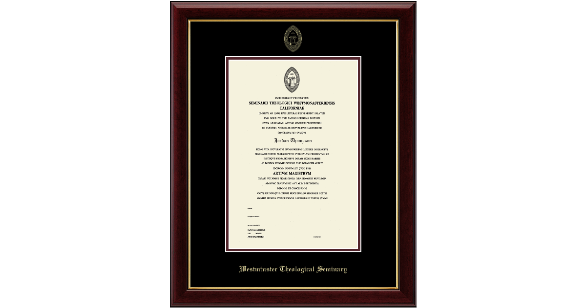 Gold Embossed Diploma Frame in Gallery Westminster Theological Seminary ...