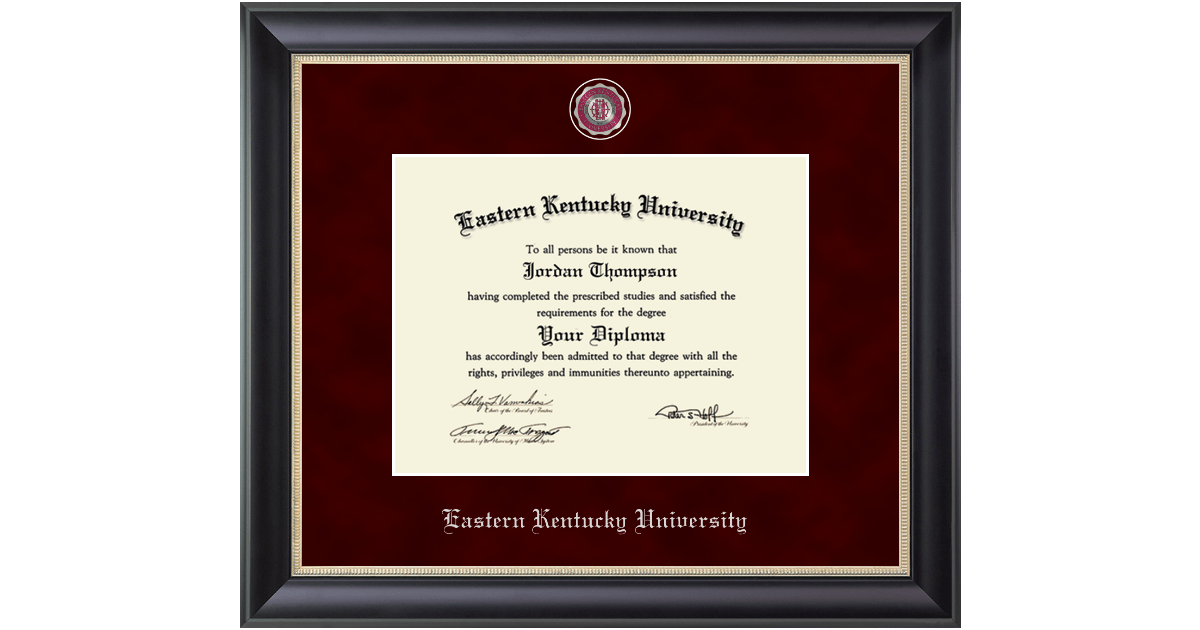 Regal Diploma Frame in Noir Eastern Kentucky University - Item #440942 from Eastern Kentucky ...
