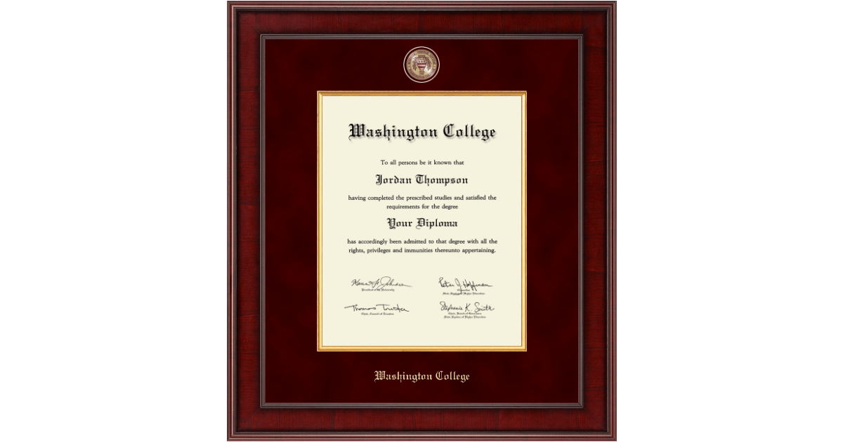 Presidential Masterpiece Diploma Frame in Jefferson Washington College ...