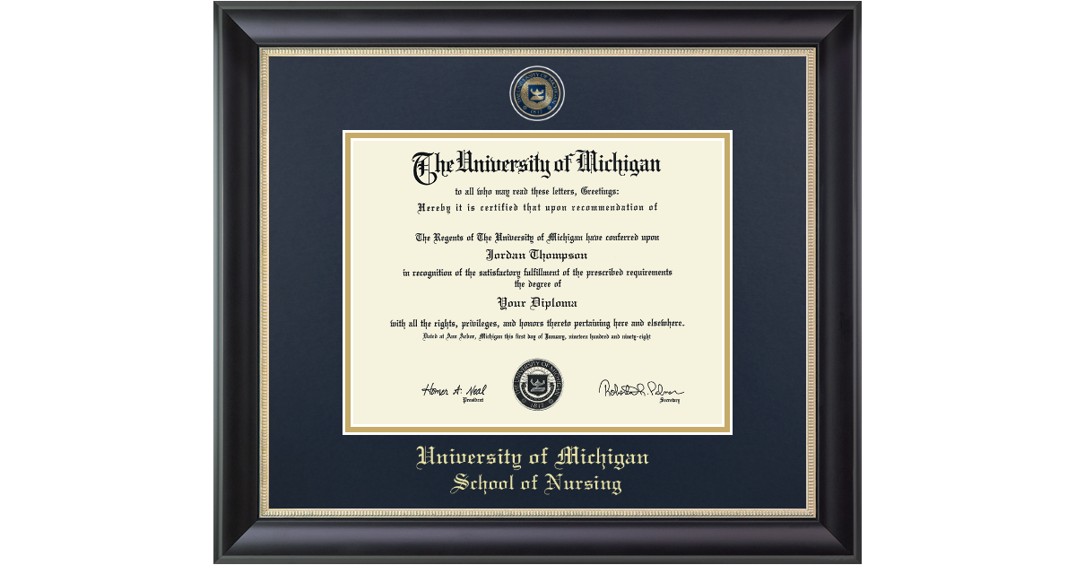 UMICH School of Nursing Diploma Frames | Church Hill Classics