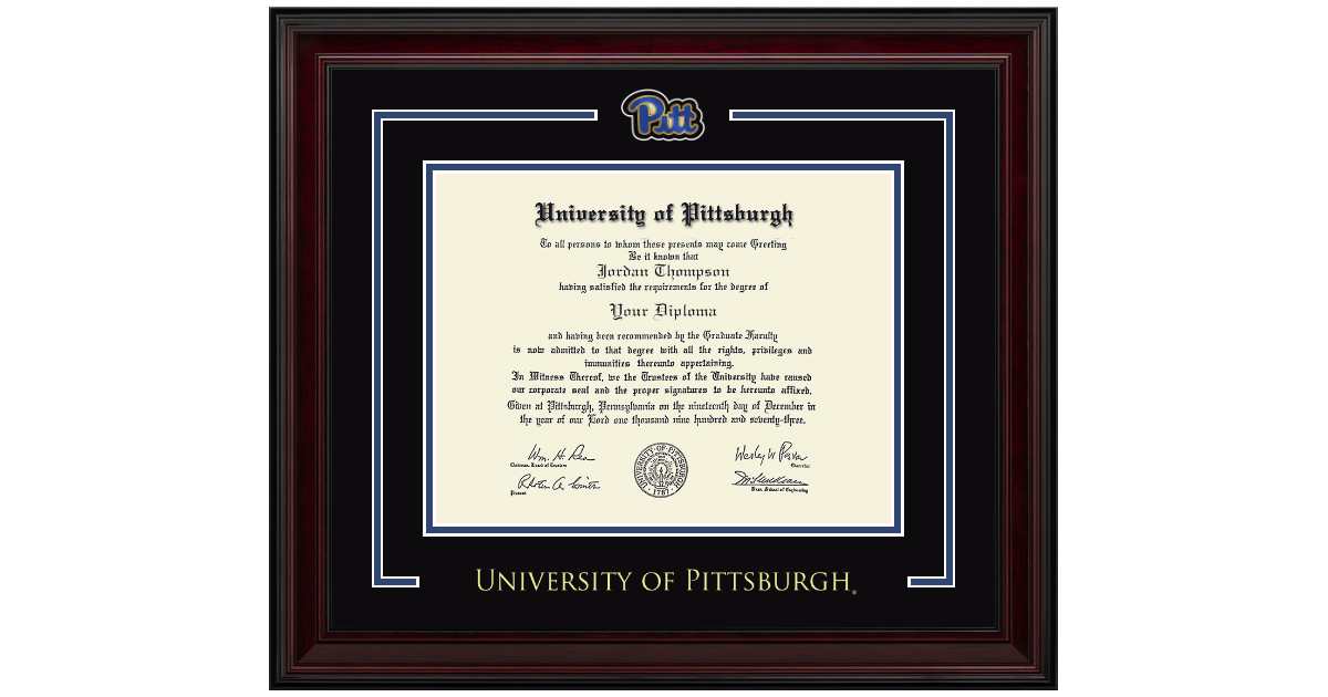 Spirit Medallion Diploma Frame in Encore University of Pittsburgh ...