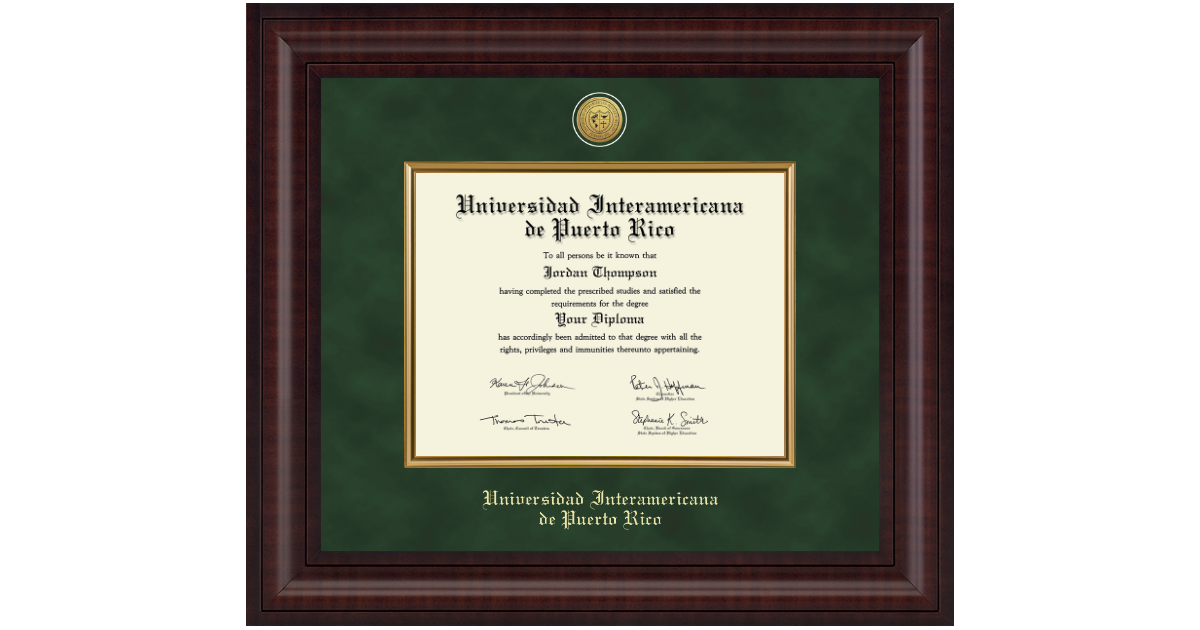 Presidential Gold Engraved Diploma Frame in Premier Universidad ...