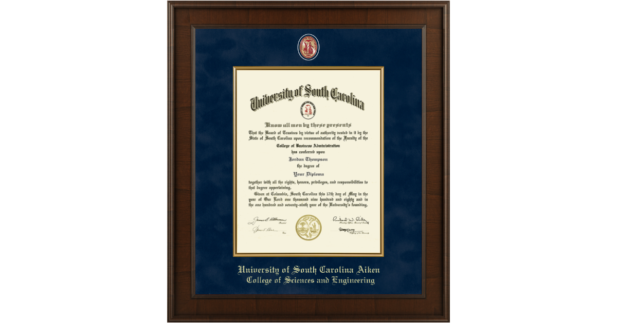 USCA College of Sciences and Engineering Diploma Frames