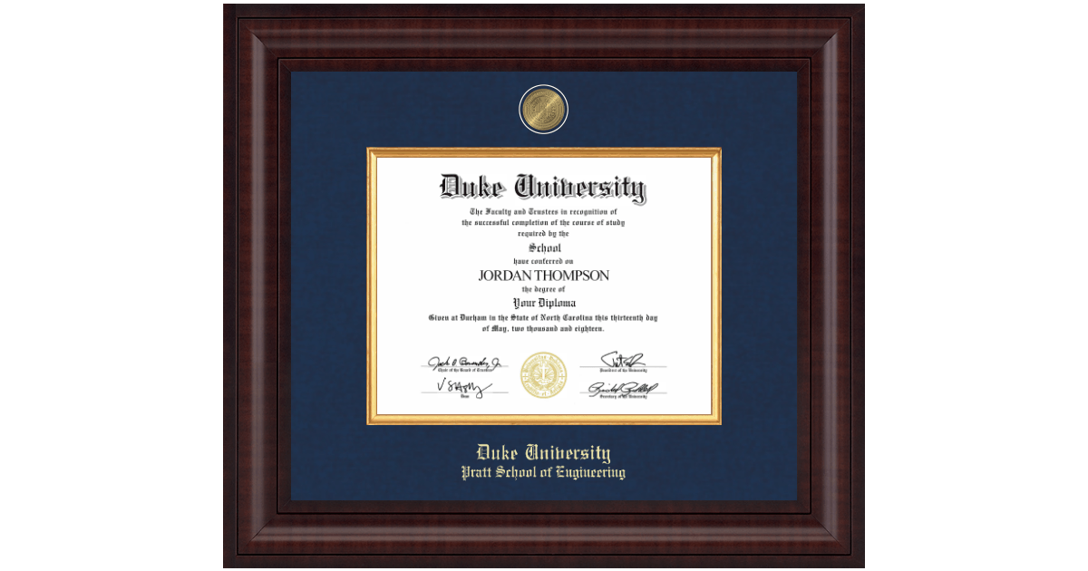 Presidential Masterpiece Diploma Frame in Premier Duke University ...