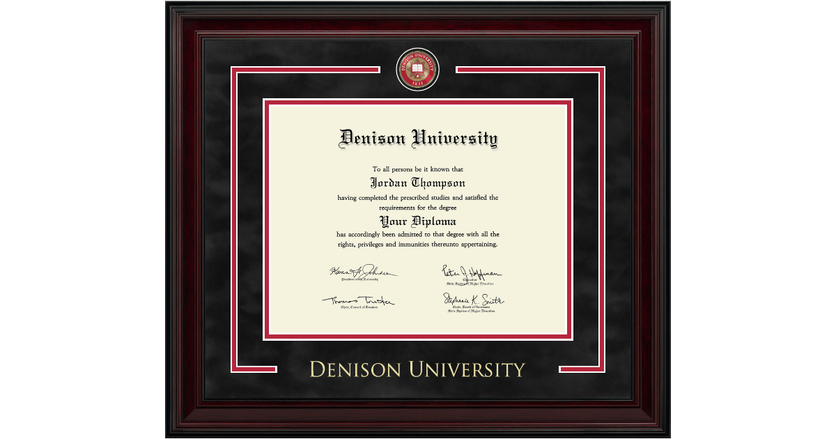 Showcase Diploma Frame in Encore Denison University - Item #444072 from ...