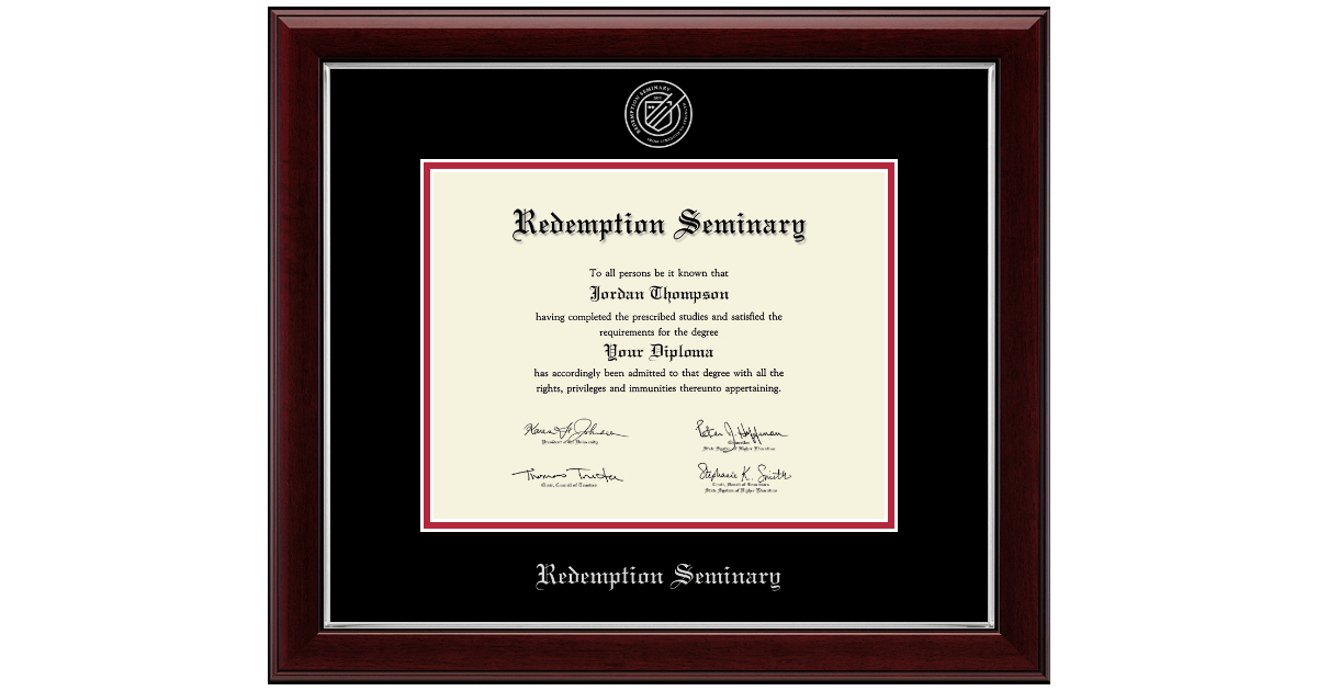 Silver Embossed Diploma Frame in Gallery Silver Redemption Seminary ...