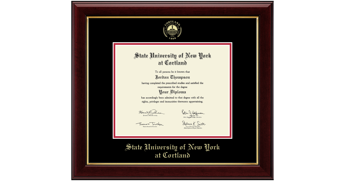 Gold Embossed Diploma Frame in Gallery State University of New York ...