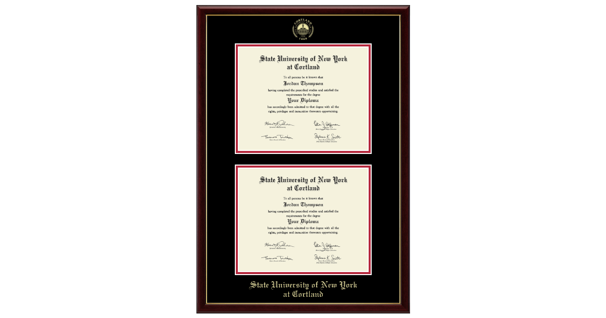 Double Diploma Frame in Galleria State University of New York Cortland ...