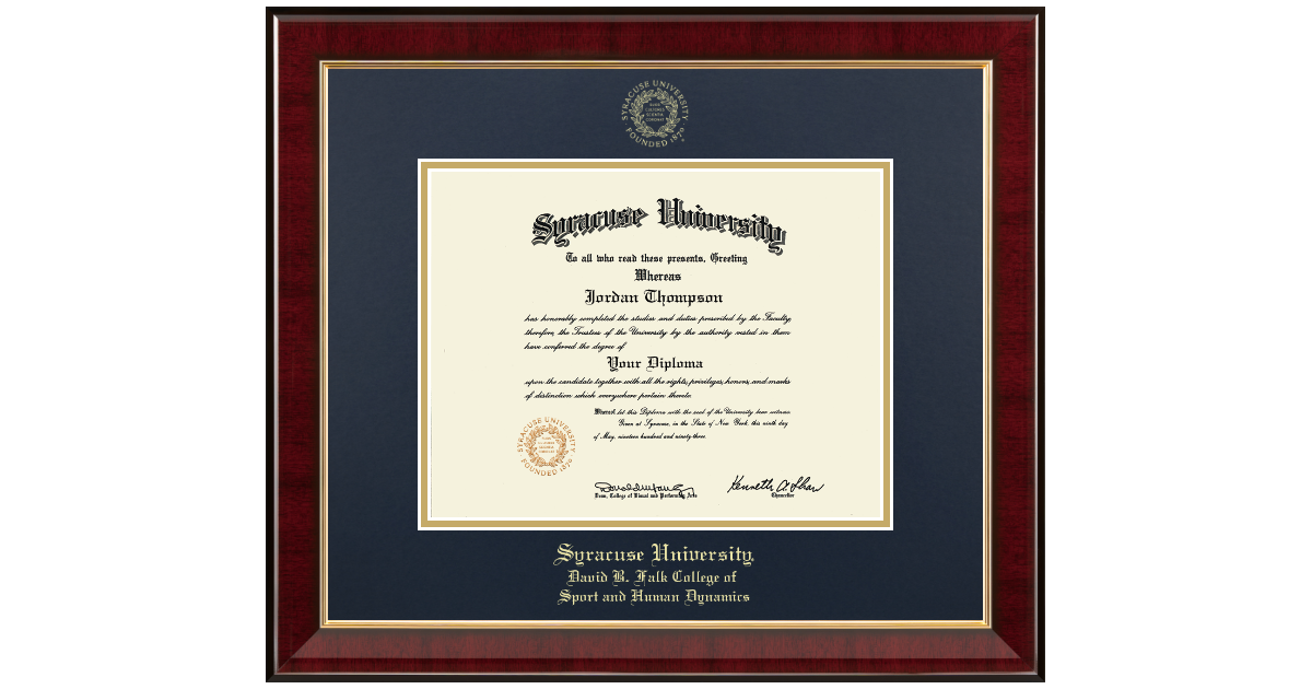 Gold Embossed Diploma Frame in Murano Syracuse University - Item ...