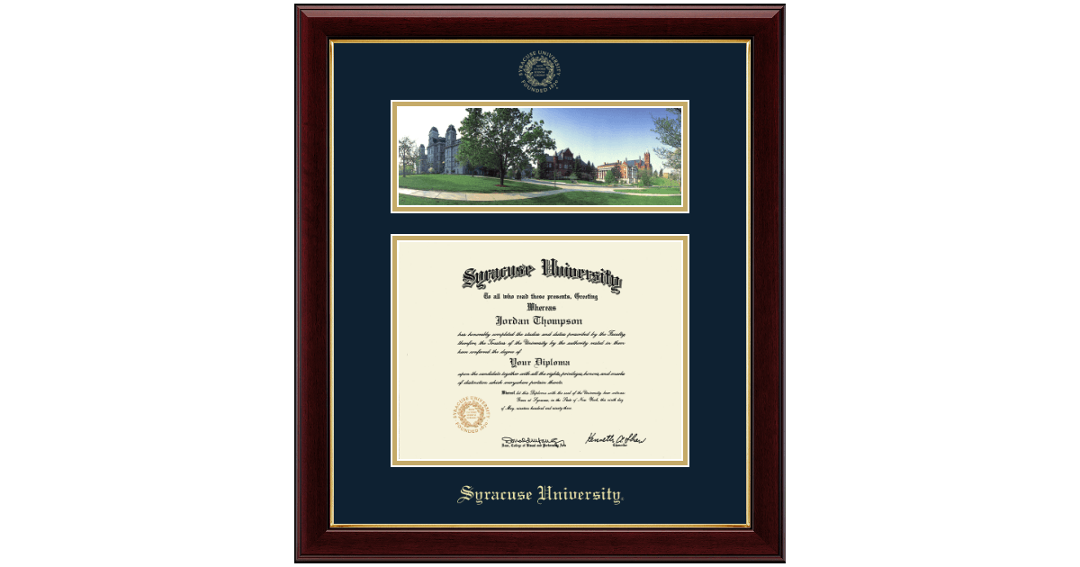 Campus Scene Diploma Frame in Gallery Syracuse University - Item ...