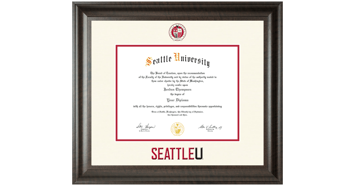 Dimensions Diploma Frame in Acadia Seattle University - Item #445664