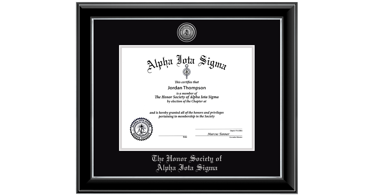 Alpha Iota Sigma - Certificate Frames - Church Hill Classics