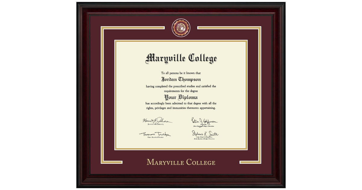 Showcase Diploma Frame in Encore Maryville College - Item #448167