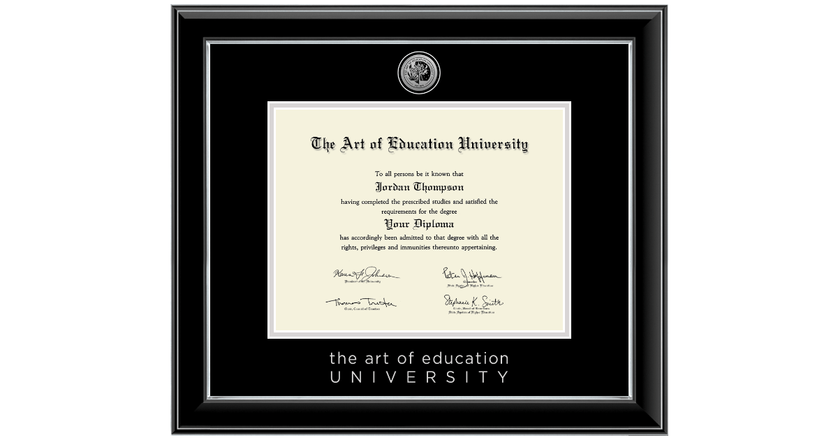 Silver Engraved Medallion Diploma Frame in Onyx Silver The Art of ...