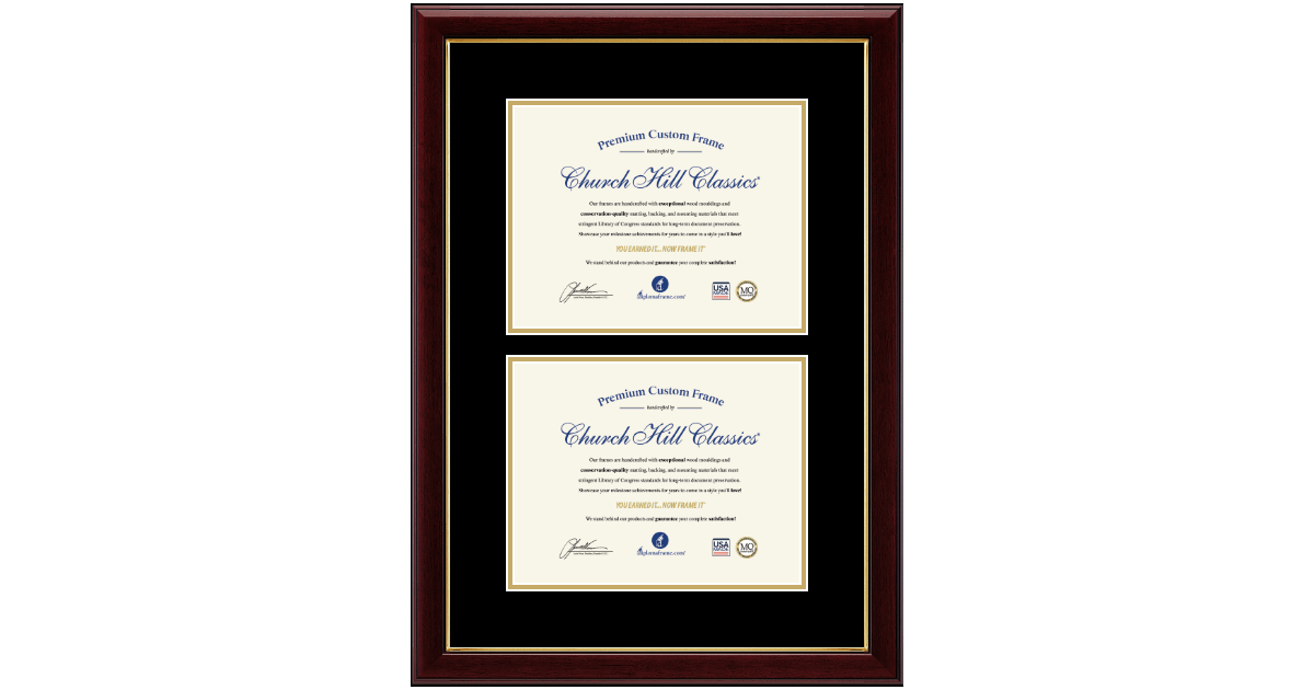 Double Diploma Frame in Gallery - Graduation Gifts - Item #449136