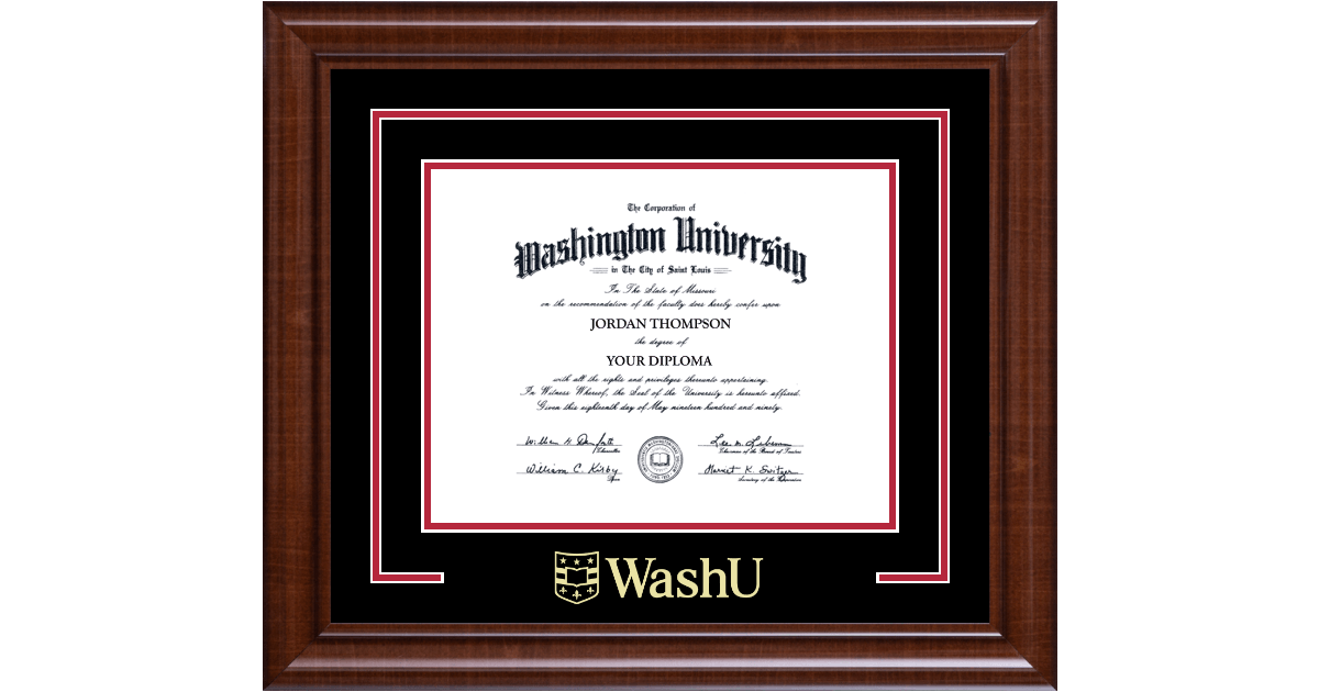Showcase Diploma Frame in Prescott Washington University in St. Louis ...