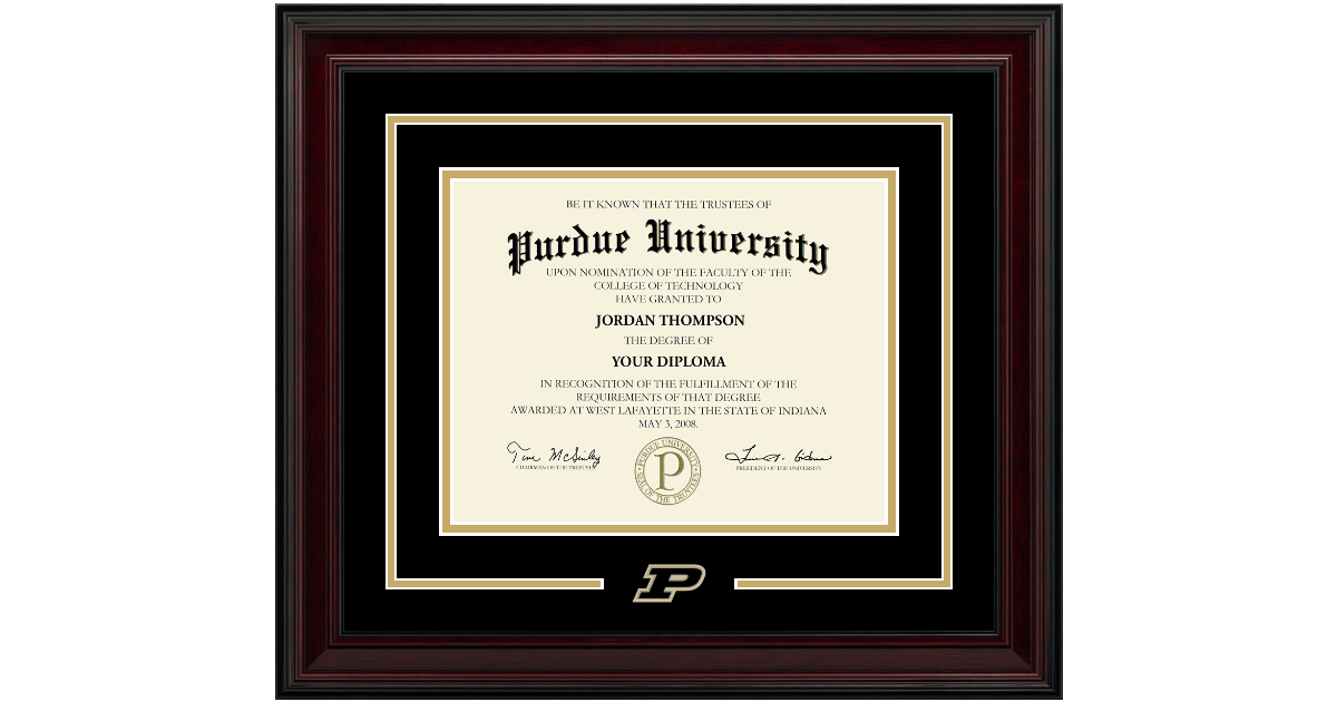 Dimensions Diploma Frame in Encore Purdue University - Item #449829 ...