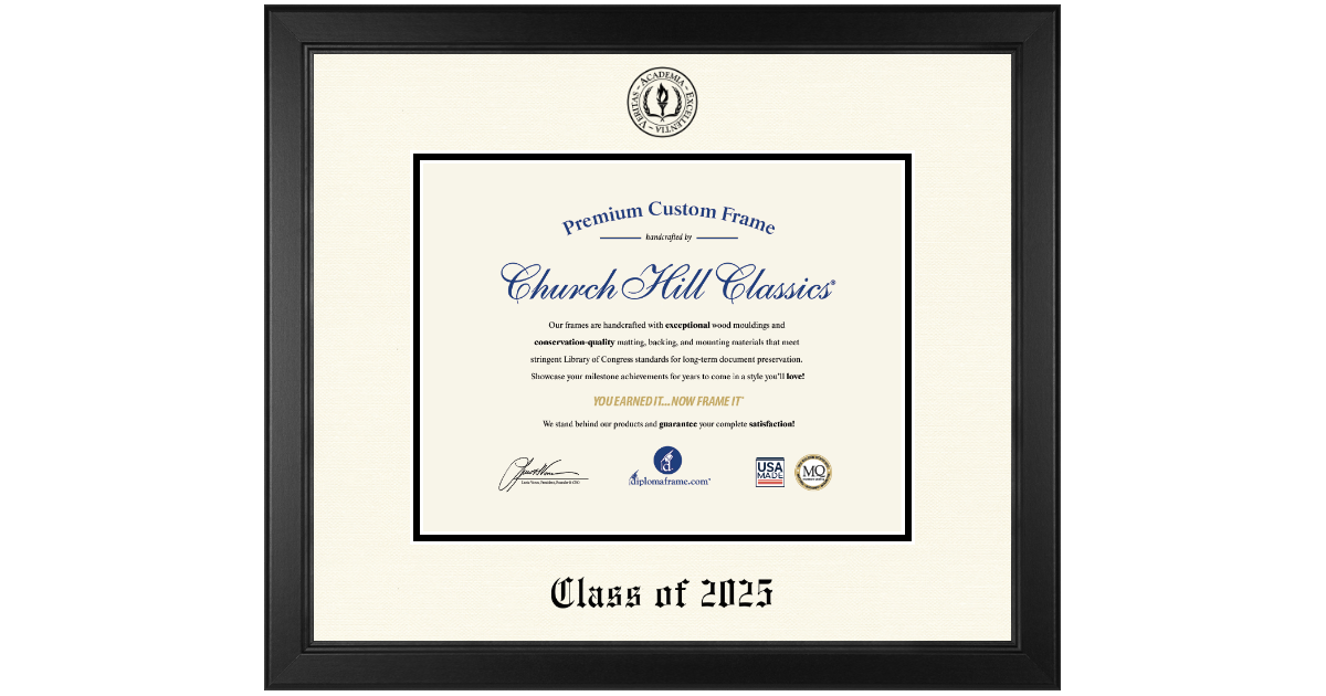 Class of 2025 Diploma Frame in Arena Graduation Gifts - Item #450589