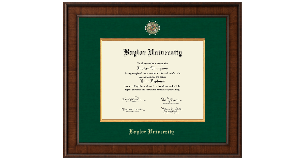 Presidential Masterpiece Diploma Frame in Madison Baylor University ...