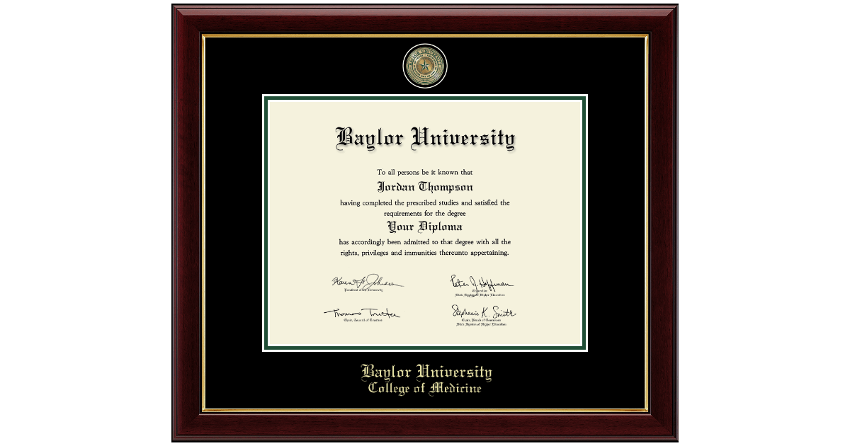 Masterpiece Medallion Diploma Frame in Gallery Baylor University - Item ...