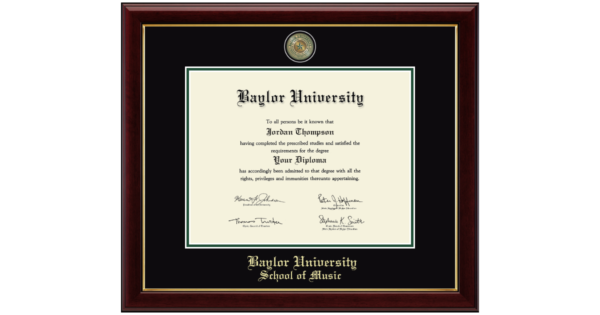 Masterpiece Medallion Diploma Frame in Gallery Baylor University - Item ...