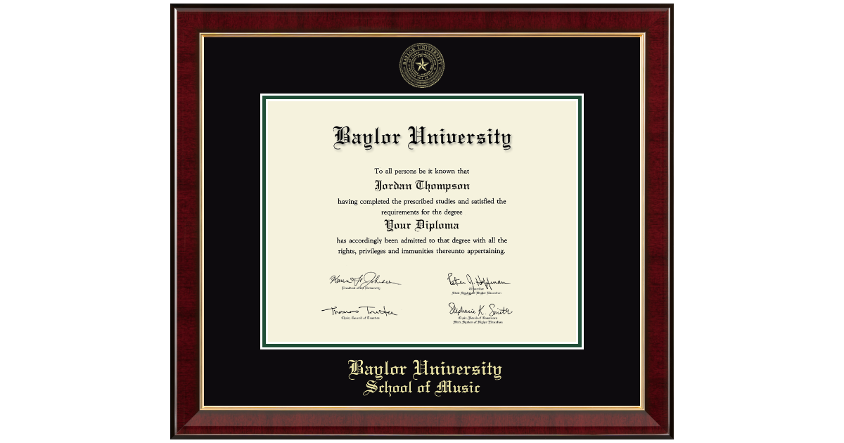 Gold Embossed Diploma Frame in Murano Baylor University - Item #450753 ...