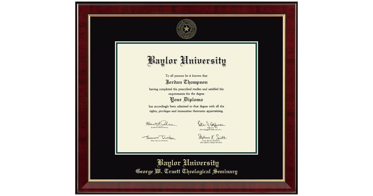Gold Embossed Diploma Frame in Murano Baylor University - Item #450753 ...