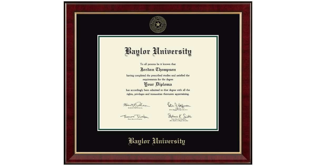 Gold Embossed Diploma Frame in Murano Baylor University - Item #450753 ...