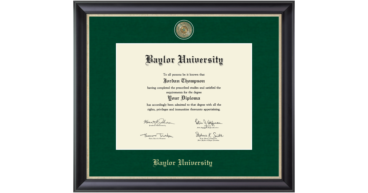 Regal Diploma Frame in Noir Baylor University - Item #451416 from Baylor University Bookstore
