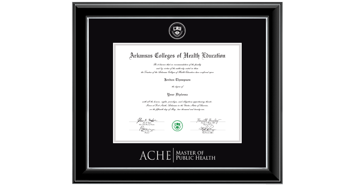 Public Health- Embossed Diploma Frame in Onyx Silver Arkansas Colleges ...
