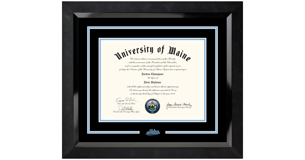 Dimensions Spirit Diploma Frame in Eclipse The University of Maine ...