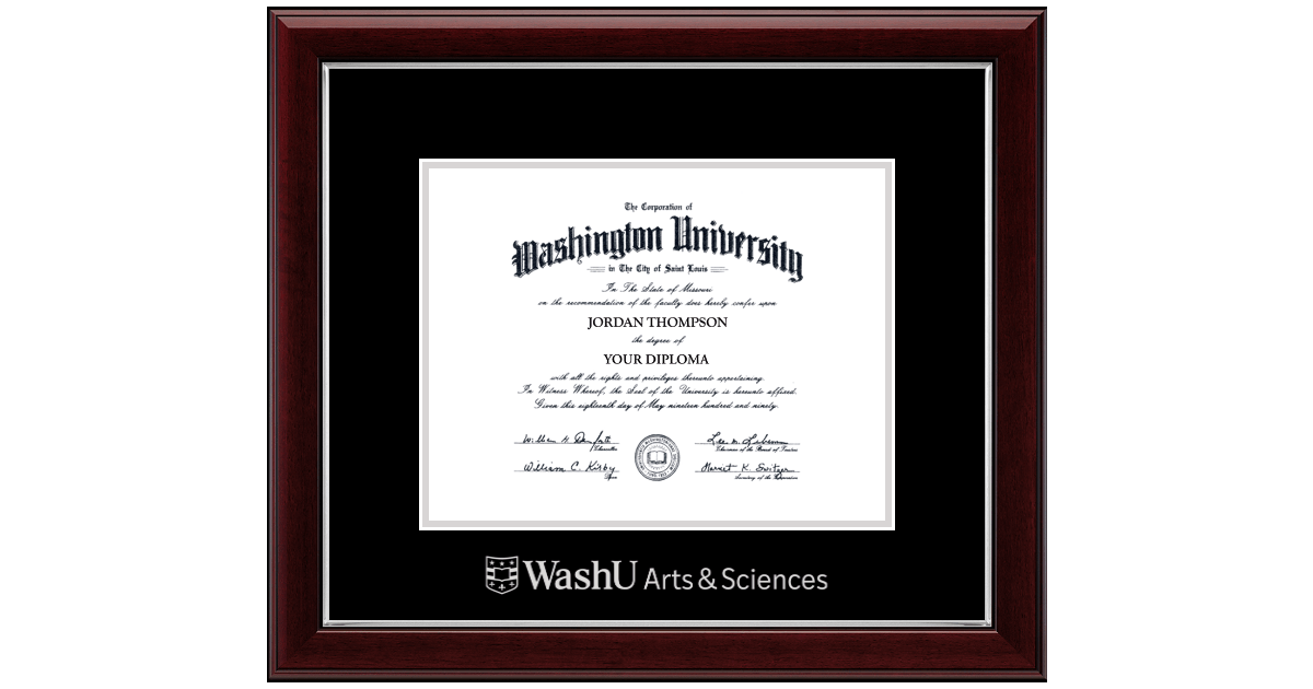 Silver Embossed Diploma Frame in Gallery Silver Washington University ...
