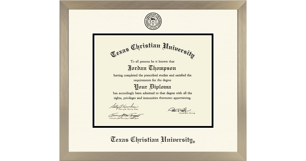 Texas Christian University Diploma Frame | Church Hill Classics