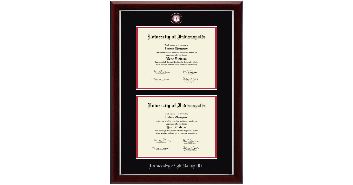 Double Masterpiece Diploma Frame in Gallery Silver University of ...