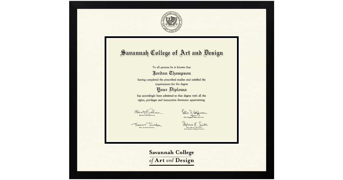 Savannah College of Art & Design Diploma Frame | Church Hill Classics