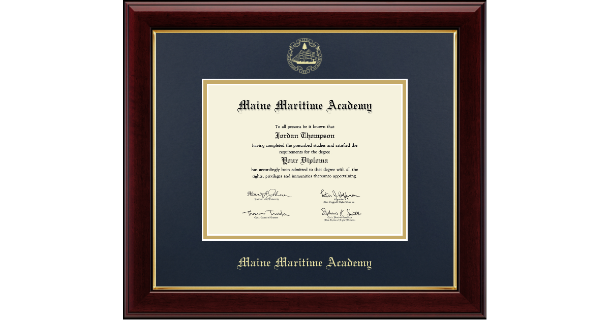 Gold Embossed Diploma Frame in Gallery Maine Maritime Academy - Item ...