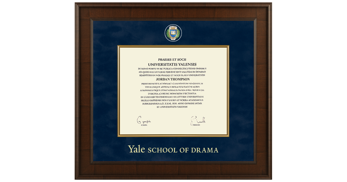 Yale School of Drama Diploma Frames | Church Hill Classics