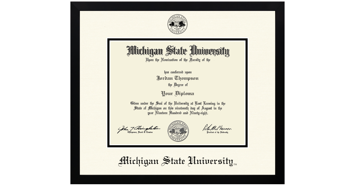 Icon Diploma Frame in Gotham - Item #457216 from Michigan State University