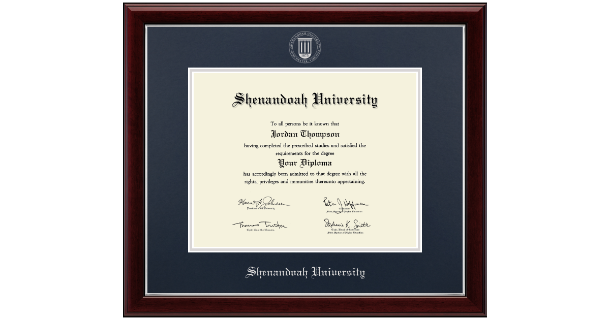 Silver Embossed Diploma Frame in Gallery Silver Shenandoah University ...