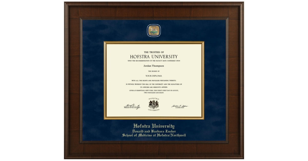 Presidential Masterpiece Diploma Frame in Madison Hofstra University ...