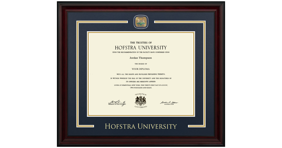 Showcase Edition Diploma Frame in Encore Hofstra University - Item ...