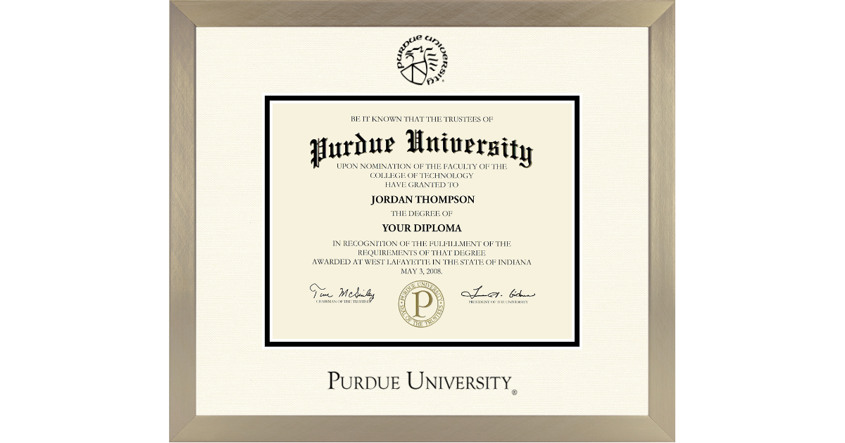 Icon Diploma Frame in Light Champagne - Item #458168 from Purdue University
