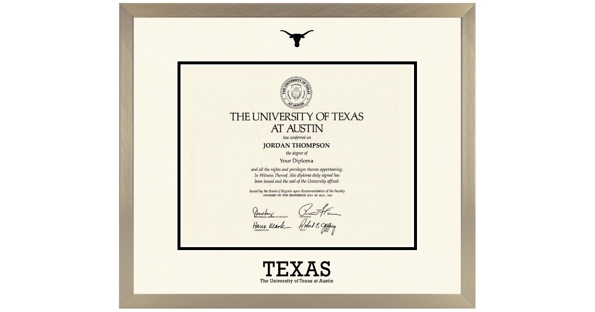 University of Texas (UT) Austin Diploma Frames | Church Hill Classics